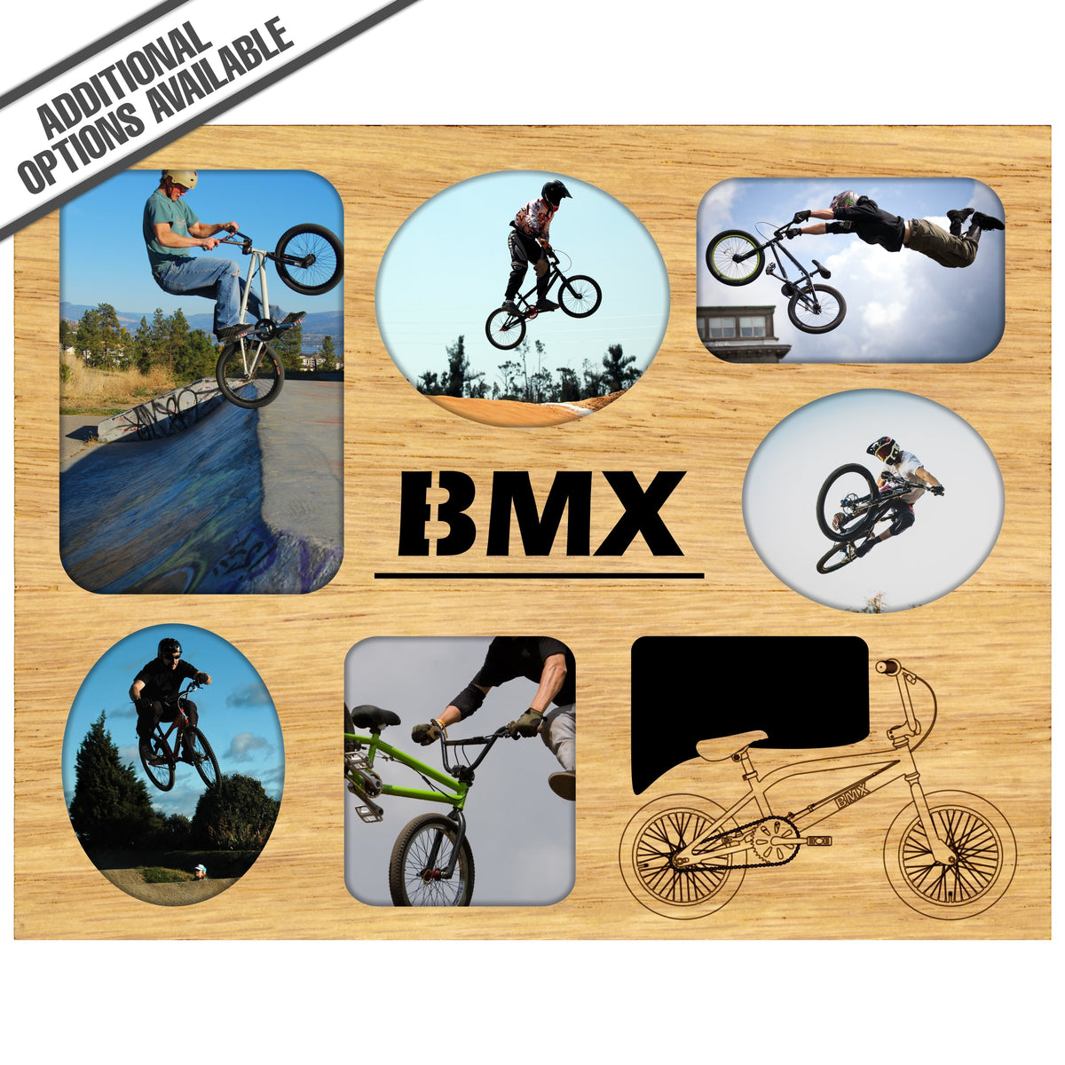 FW Engraved Wood Matte - F-MAT_-10-0035 - BMX - Collage – GiftWorksPlus