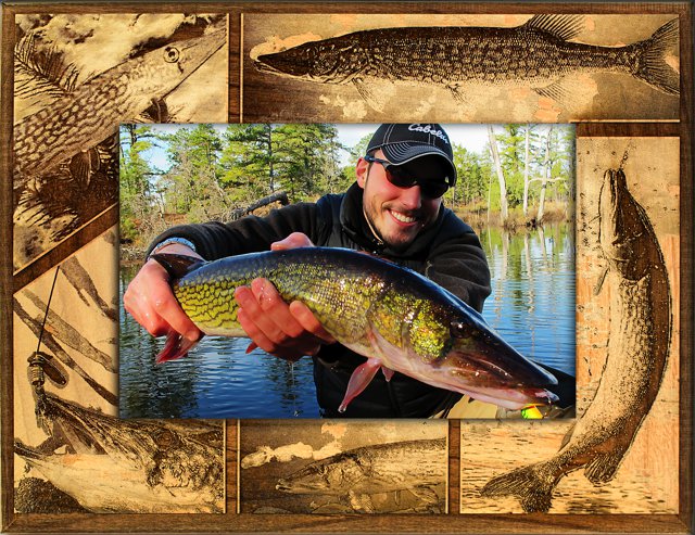 Walleye Fishing Picture FraPickerel Fishing Picture Frame, Sports Photo ...